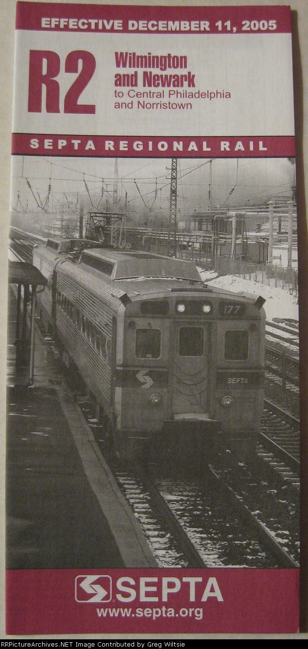 SEPTA R2-Wilmington and Newark Timetable