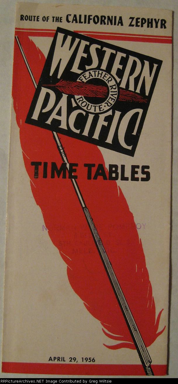 Western Pacific Timetable