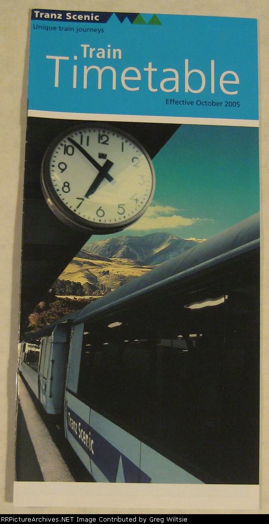 TranzScenic Train Timetable