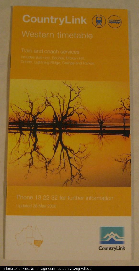 CountryLink Western Timetable