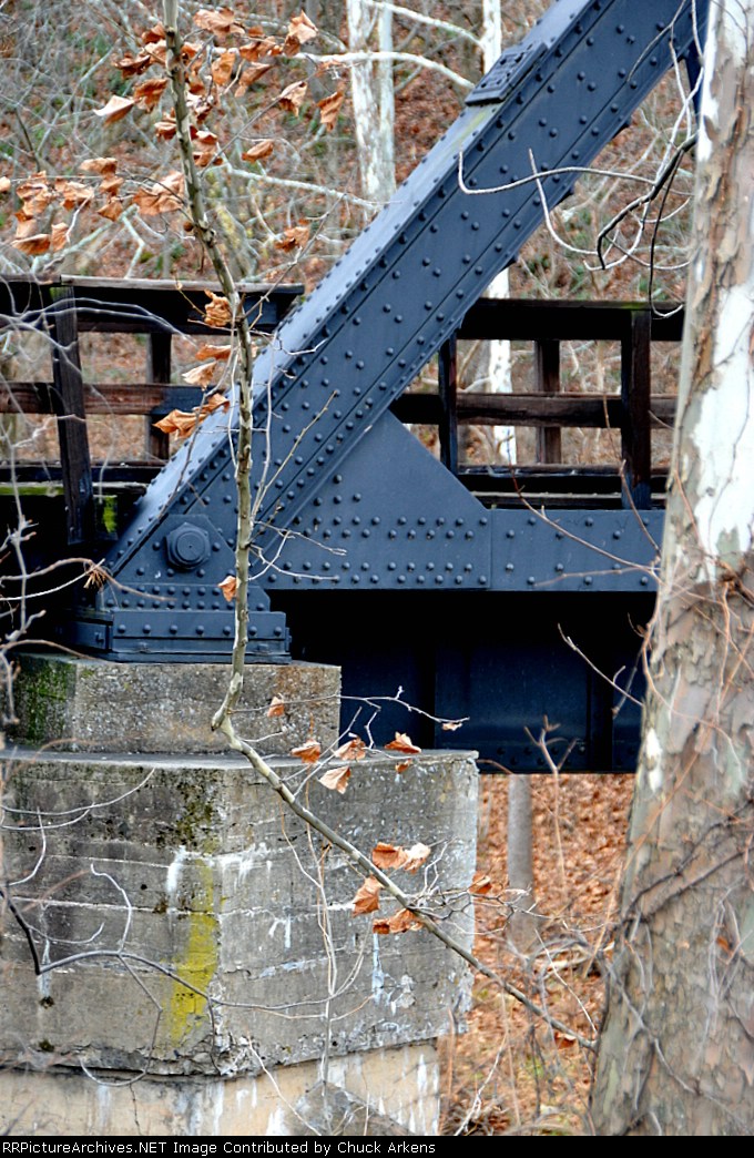Detailed View of Main Support Of The Bridge That Connected The Coboose ...