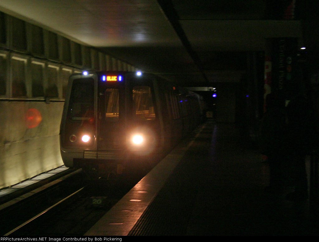 A Blue Line Train at Metro Center