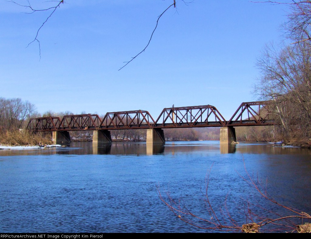 Iron Truss Bridge Over the Delaware River