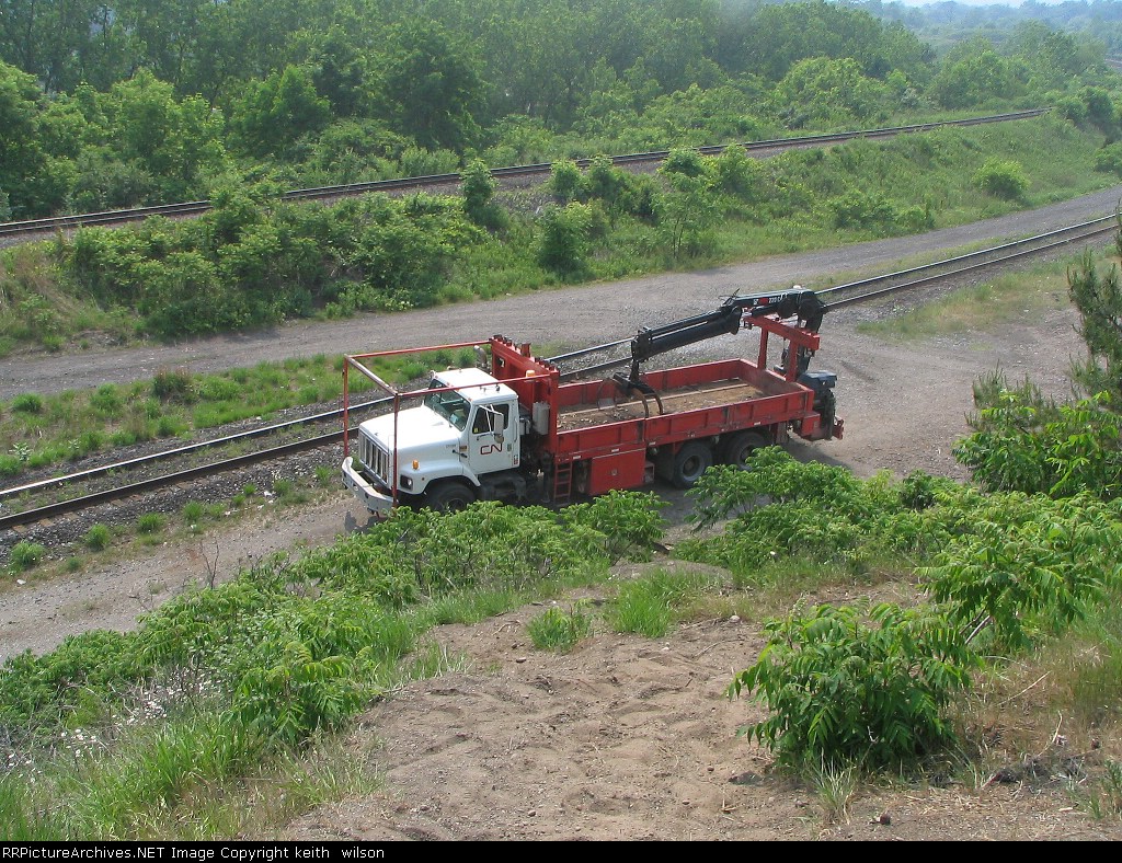 Stopping to pick up rails
