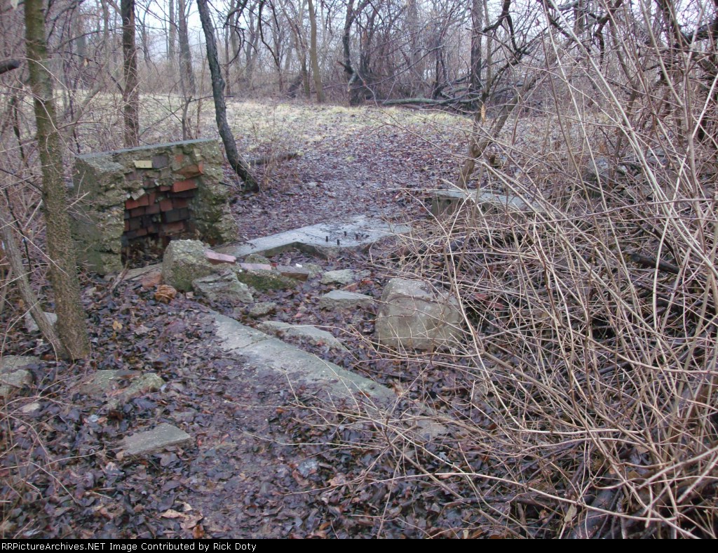 Foundation of old interlocking ITS & CNW Mt.Clair mine siding