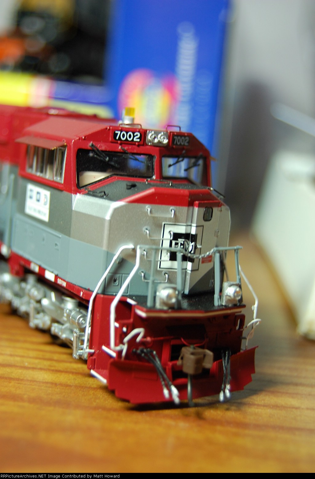 This is an early Athearn Genesis SD70M. This engine was a LOT of work ...