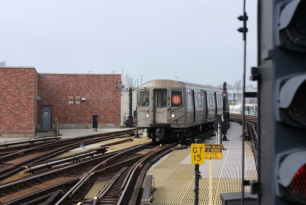 MTA "D" train arriving Coney Isl - Stillwell Ave