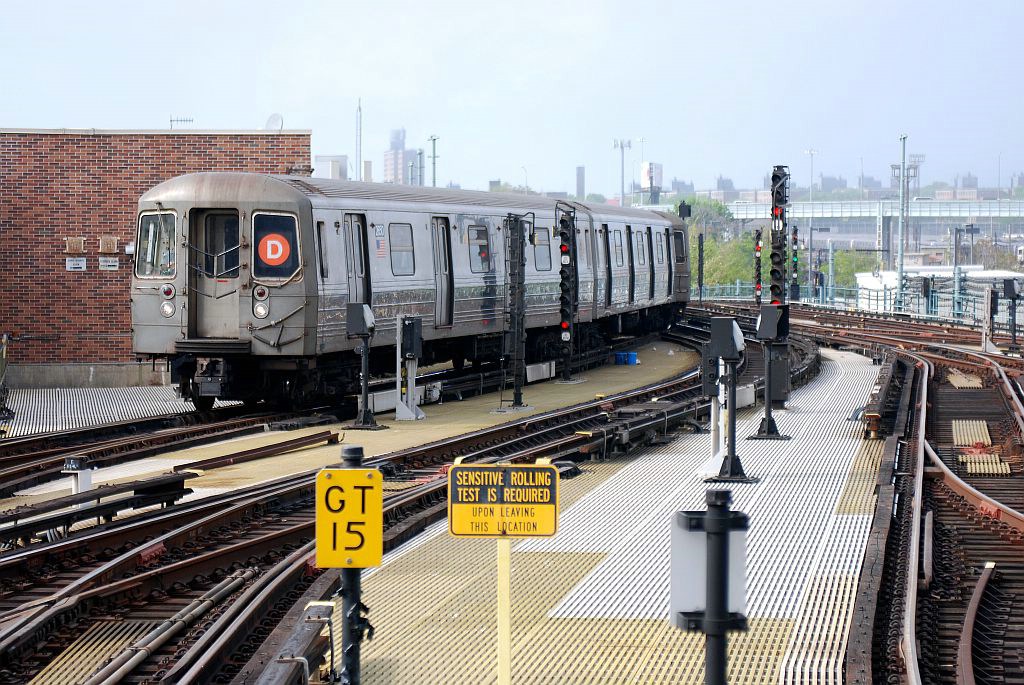 MTA "D" train arriving Coney Isl - Stillwell Ave