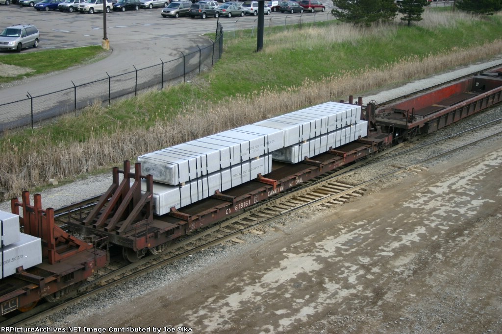 CN 618161 60 Ft. Aluminium Ingot Flat Car