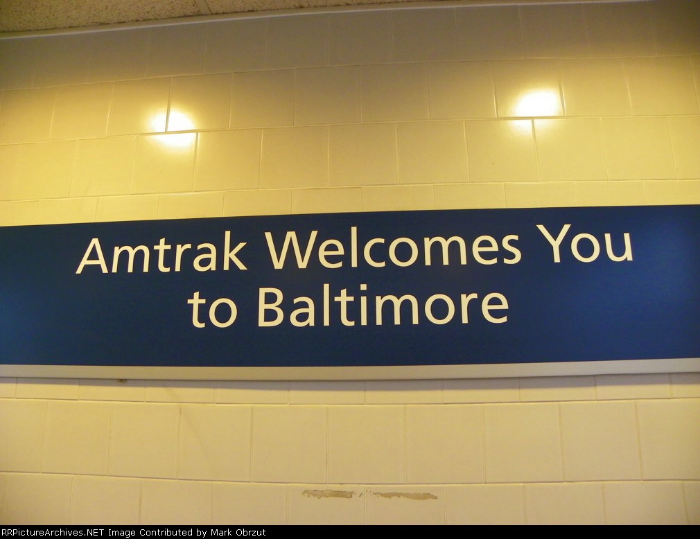 Amtrak Sign