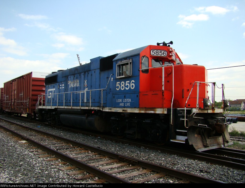 GTW GP38-2 operation lifesavor unit #5856 former Rock Island unit, on ...