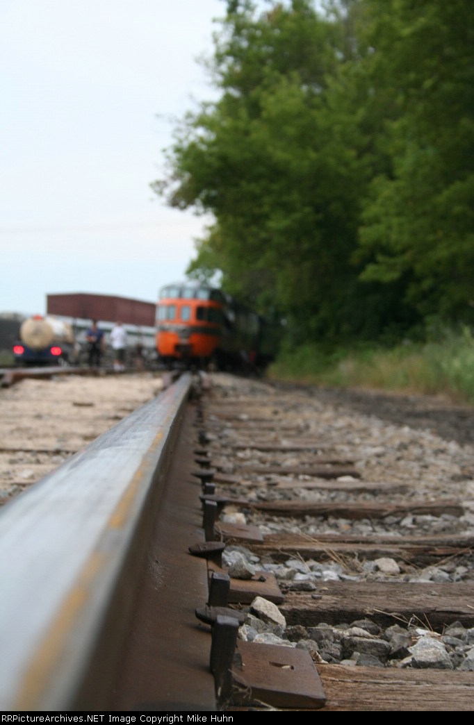 Looking down the track