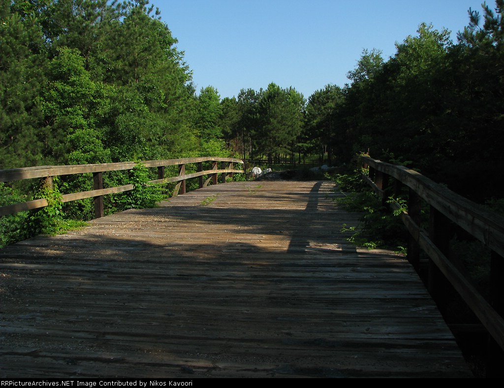 old wooden bridge over the CofG