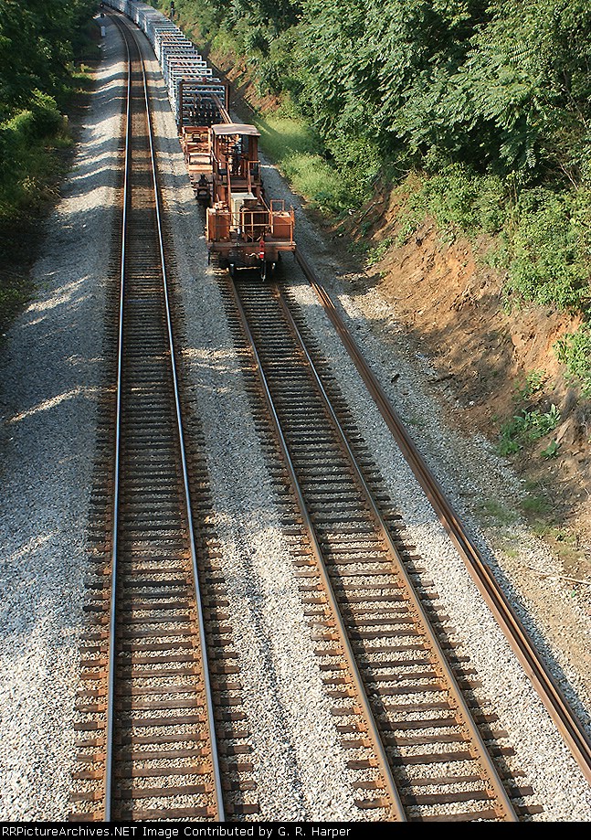 70 - NS rail train 912 pulls north depositing the first pair of 136 lb ...