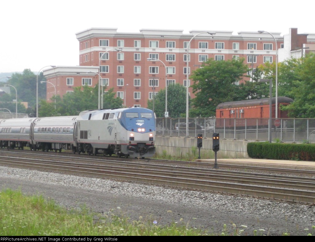 The Pennsylvanian heads past a former PRR RPO