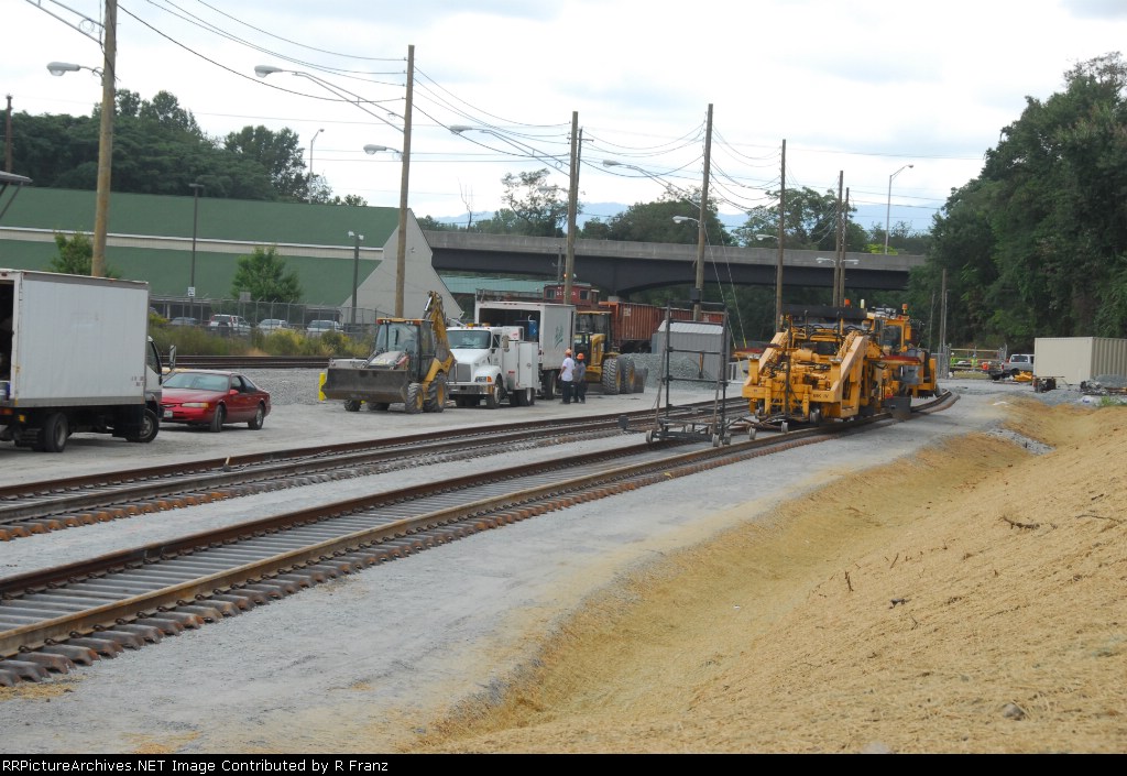 Track work at new Amtrak faciility in Lynchburg