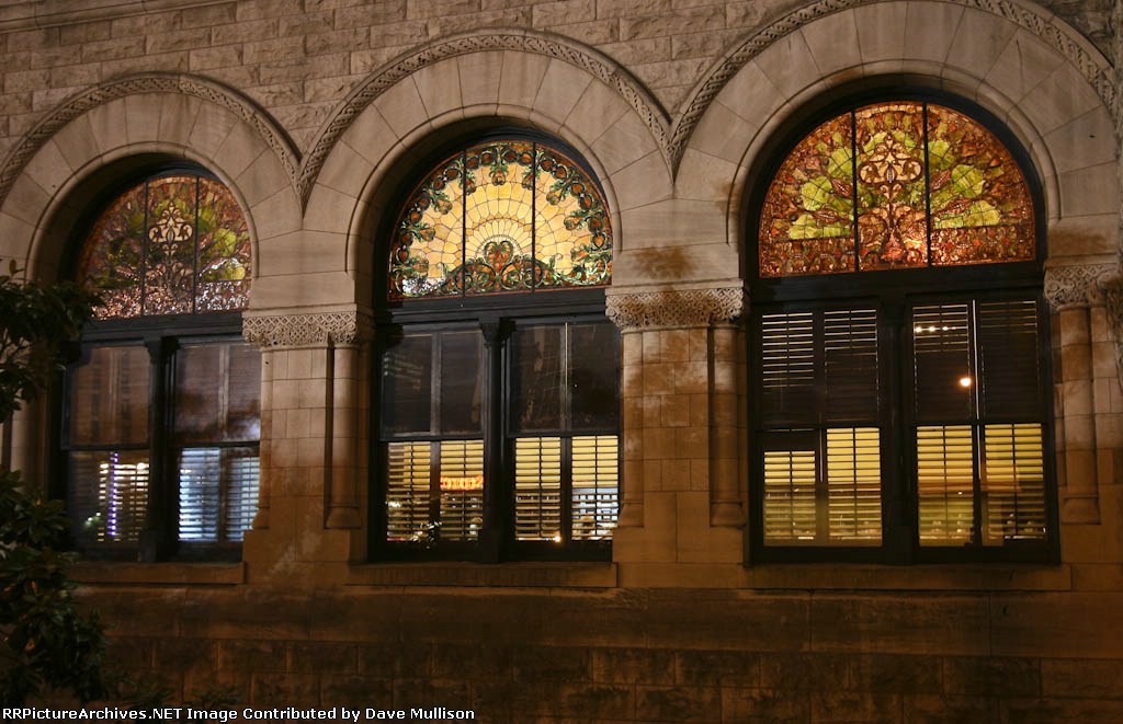 Close-up of windows of Union Station
