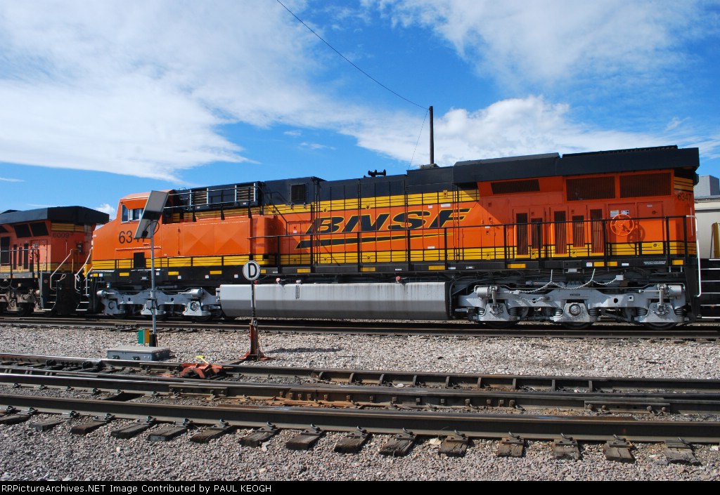 BNSF 6347 2d unit behind BNSF 6345 rolls north with a empty coal train.