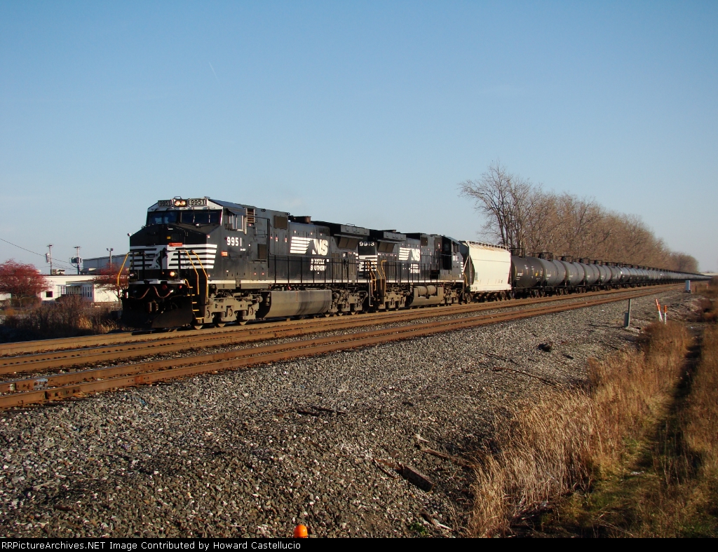 NS 9951 and ethanol train at Vickers. Needed a LONG pair of binoculars ...