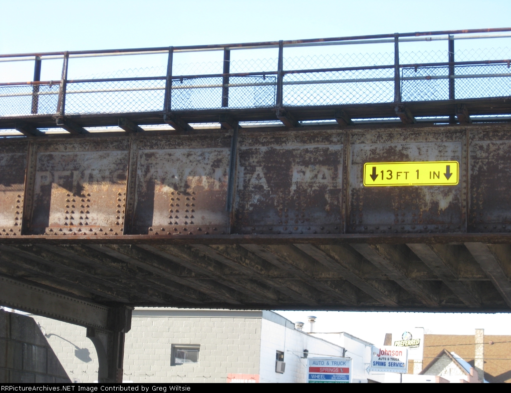 Close-Up of the old Pennsylvania Railroad lettering