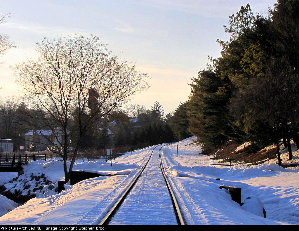 Looking west along Hillside through JMU