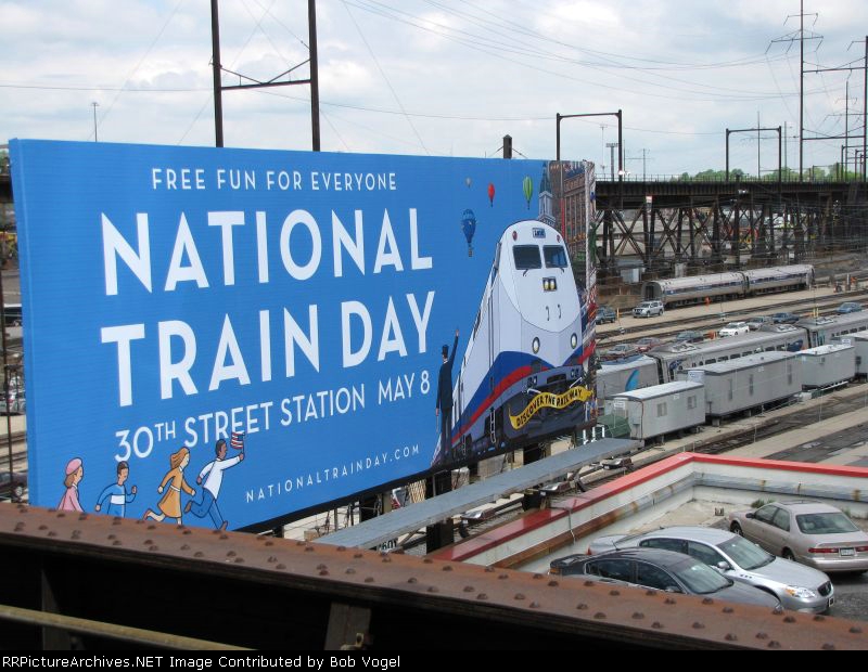 National Train Day billboard