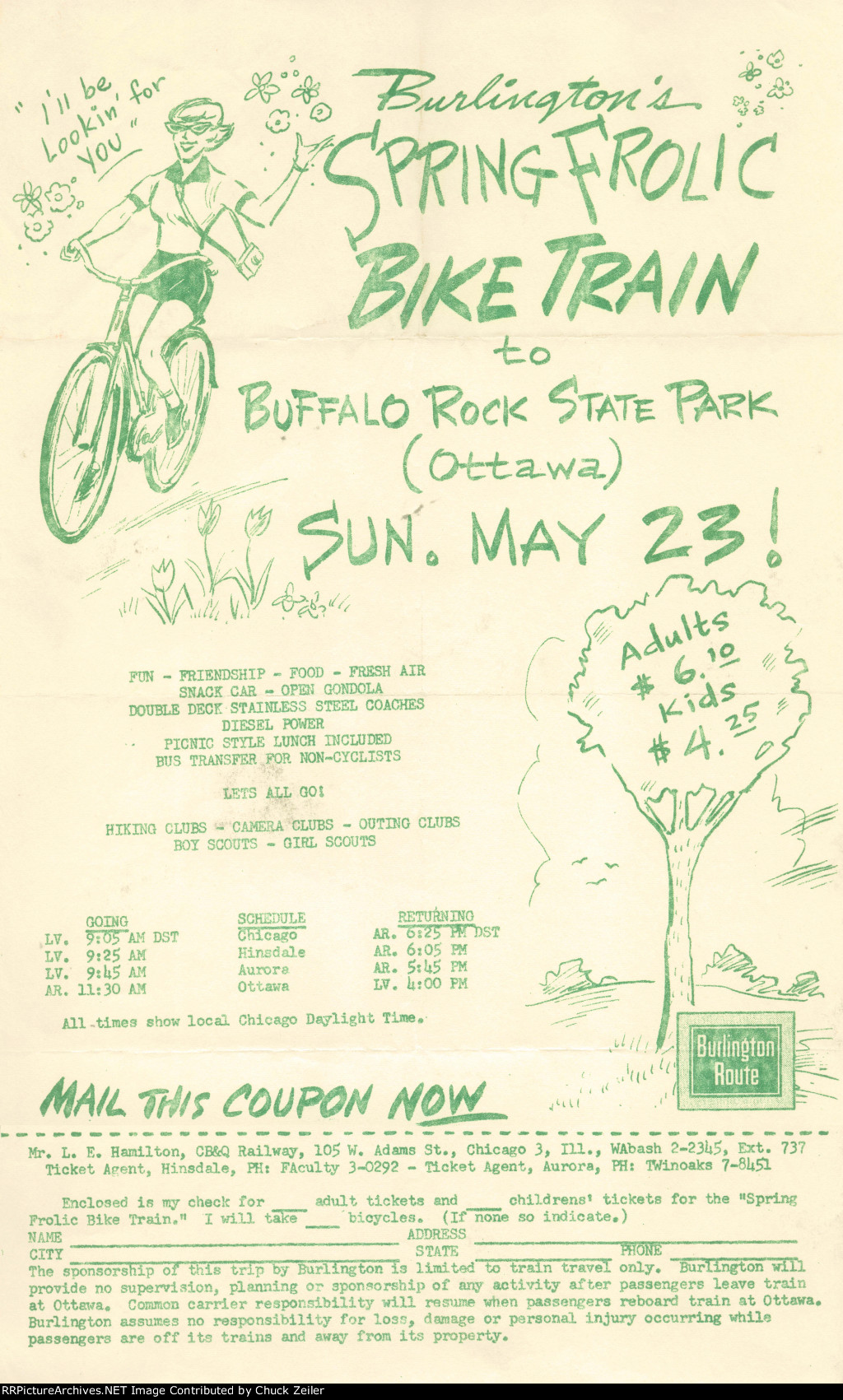 CB&Q Special Train Flyer