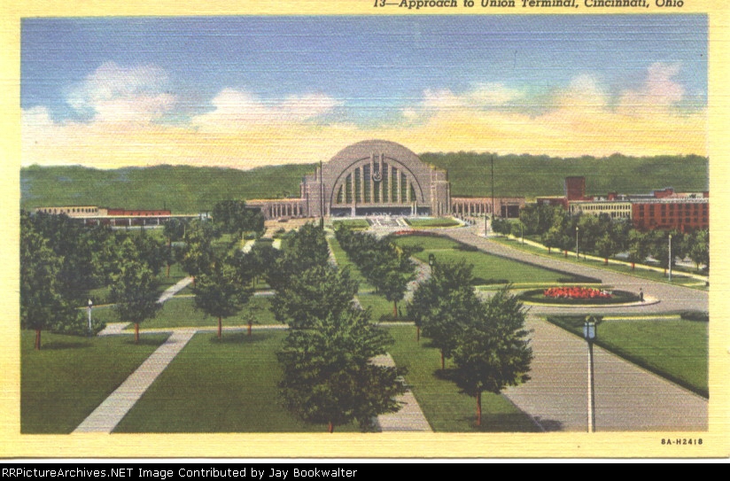 approach to Union Station in Cincinnati
