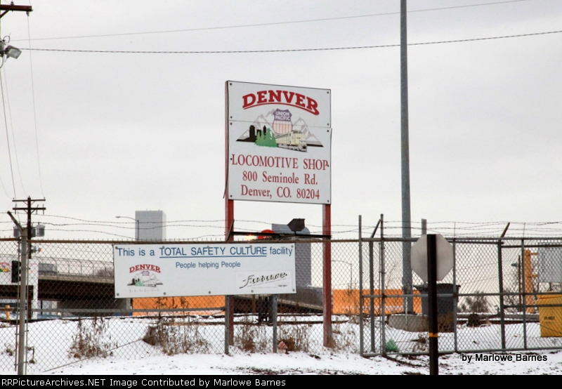 Entrance to the UP (ex-DRGW) Burnham Locomotive shops