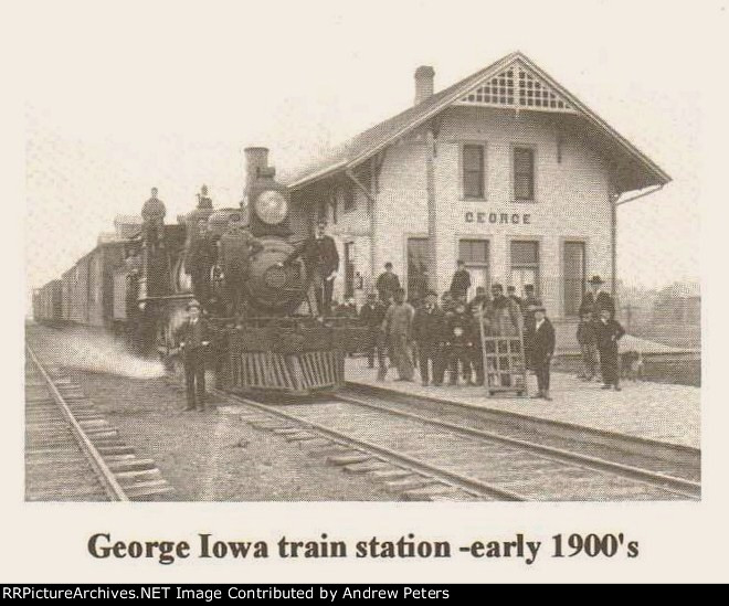 George Iowa Train Station Early 1900s