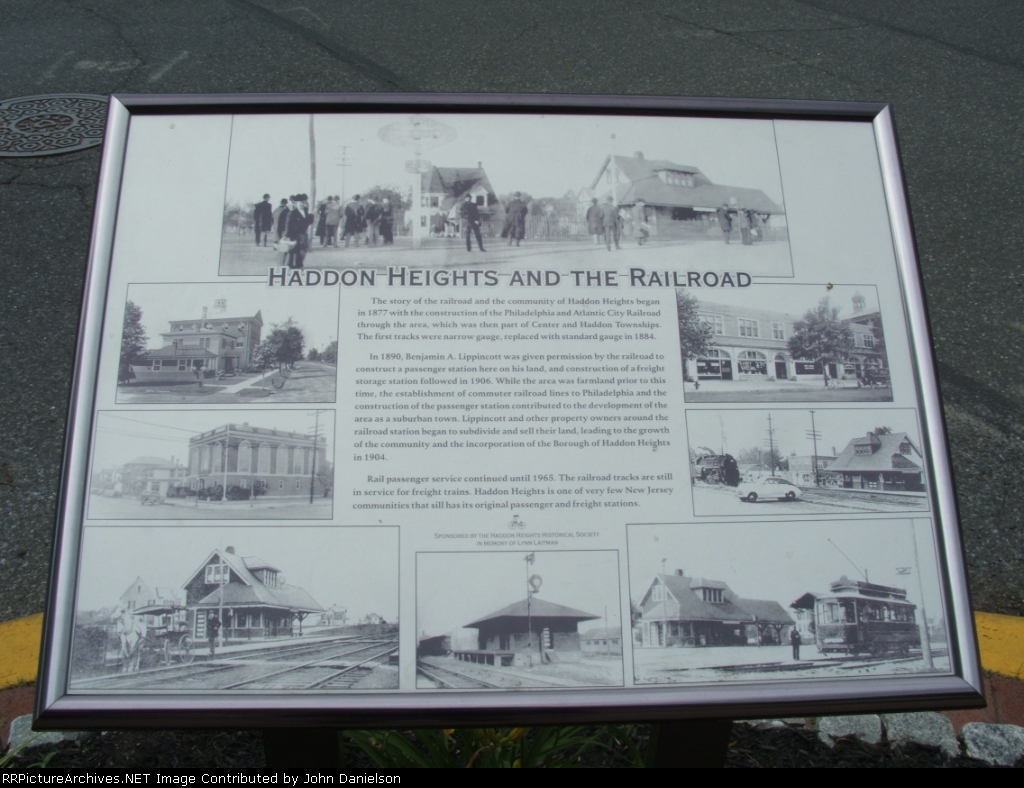 History of Haddon Heights station and freight house.