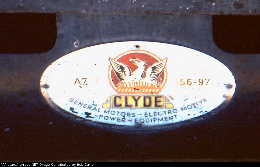 EMD/Clyde builders plate