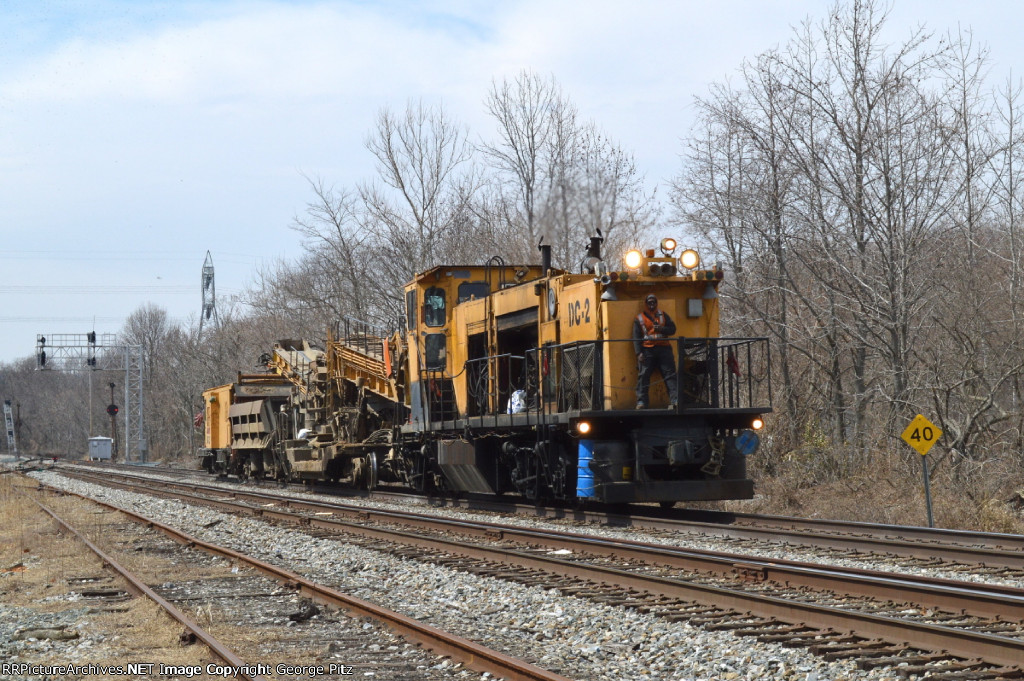 Loram ditch cleaning machine