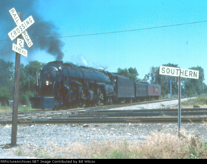 N&W class A 1218 approaches the A&S/SOU crossing