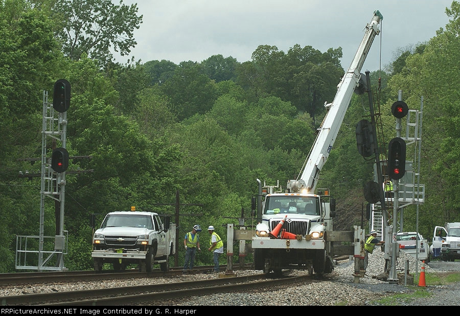 w.a.s. No. 1 track Natural Bridge is moved out ofthe way. New signals ...