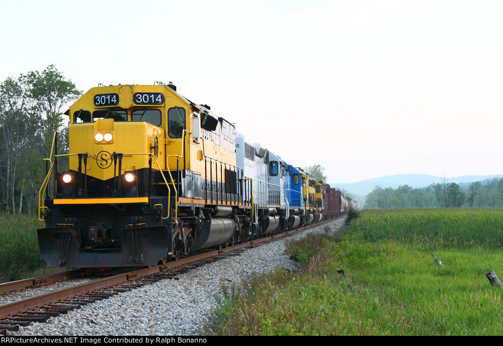 in fading light at 8:15 PM, SU 99 rolls across the "vernon flats ...