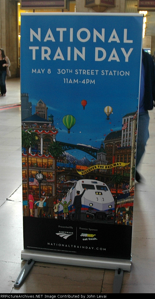National Train Day Poster at 30th Street Sta