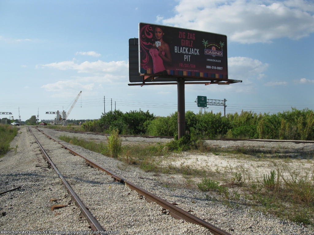 Looking north from AX 975.8 toward the new Alico Road crossing
