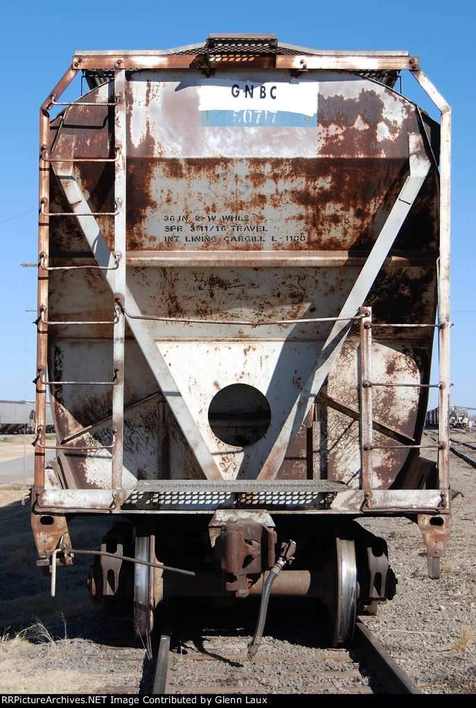 GNBC 50717 ran over the derailer and is sitting between the rails