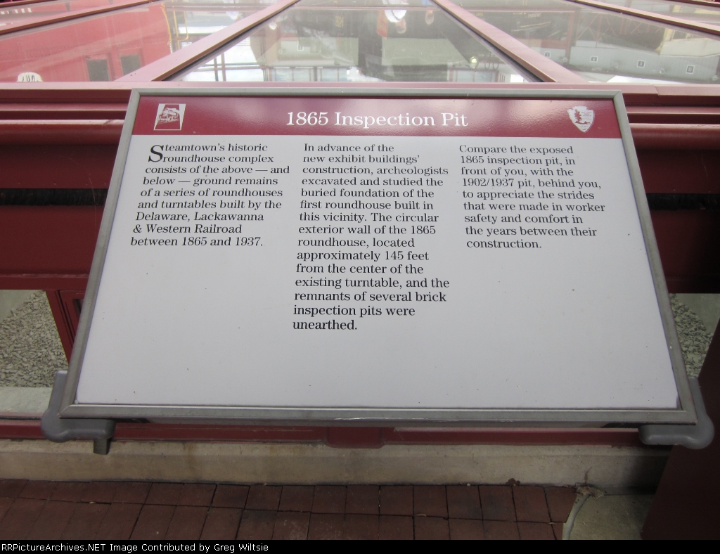 Sign for 1865 Inspection Pit