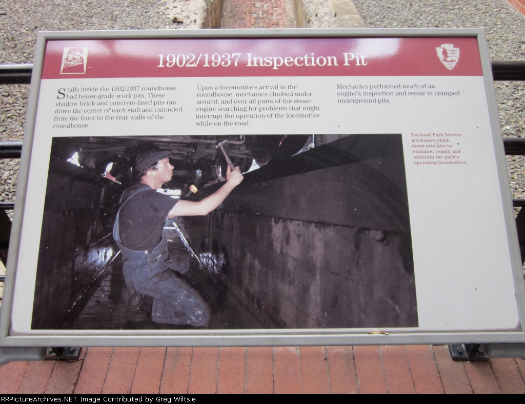 Sign for 1902/1937 Inspection Pit