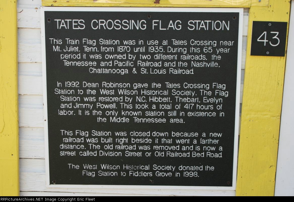 Tates Crossing Flag Station