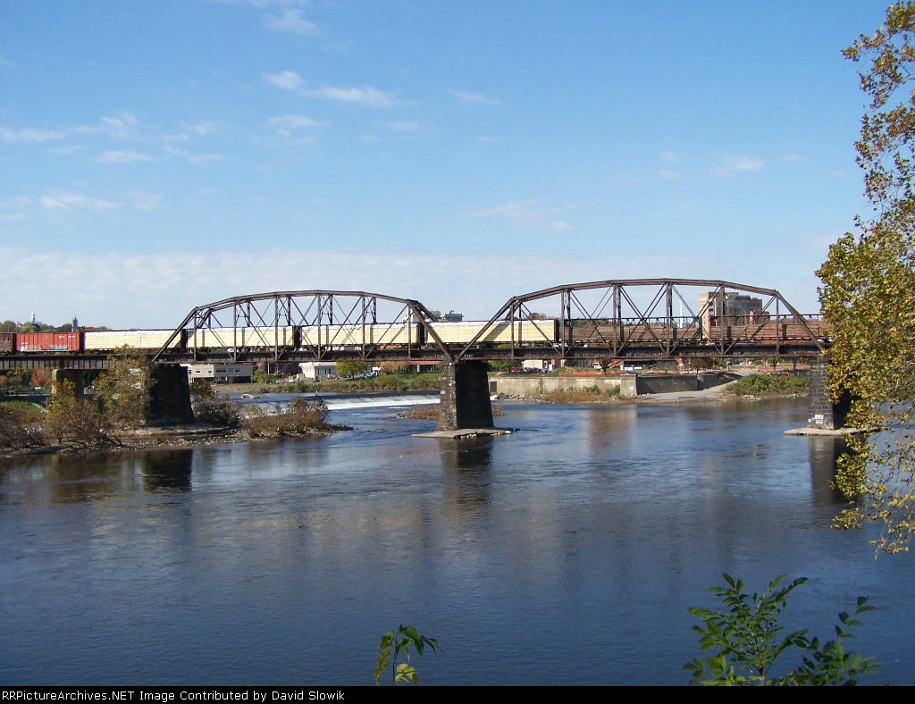 rolling stock on the bridge into Phillipsburg