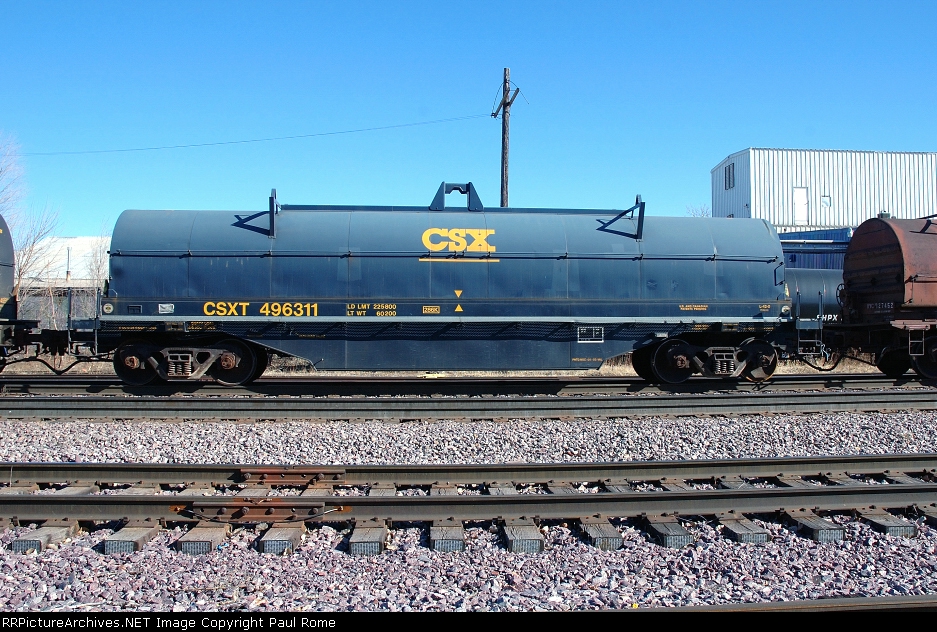 CSXT 496311, Coil Steel Car, on the UPRR