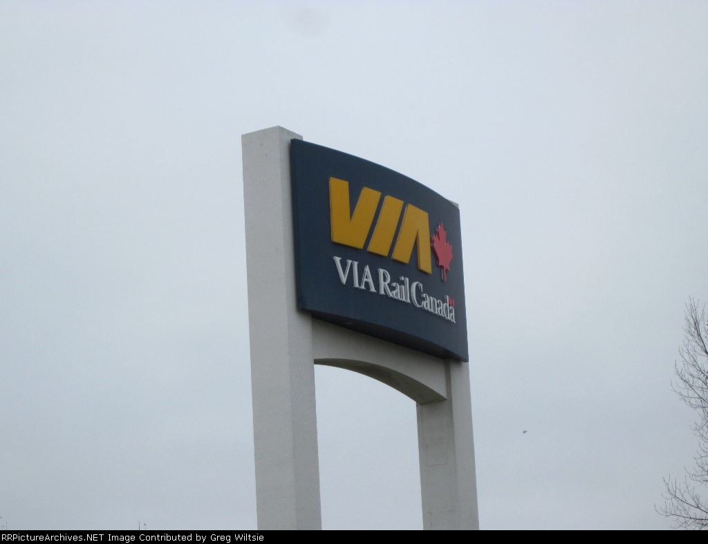 VIA Rail Station Sign