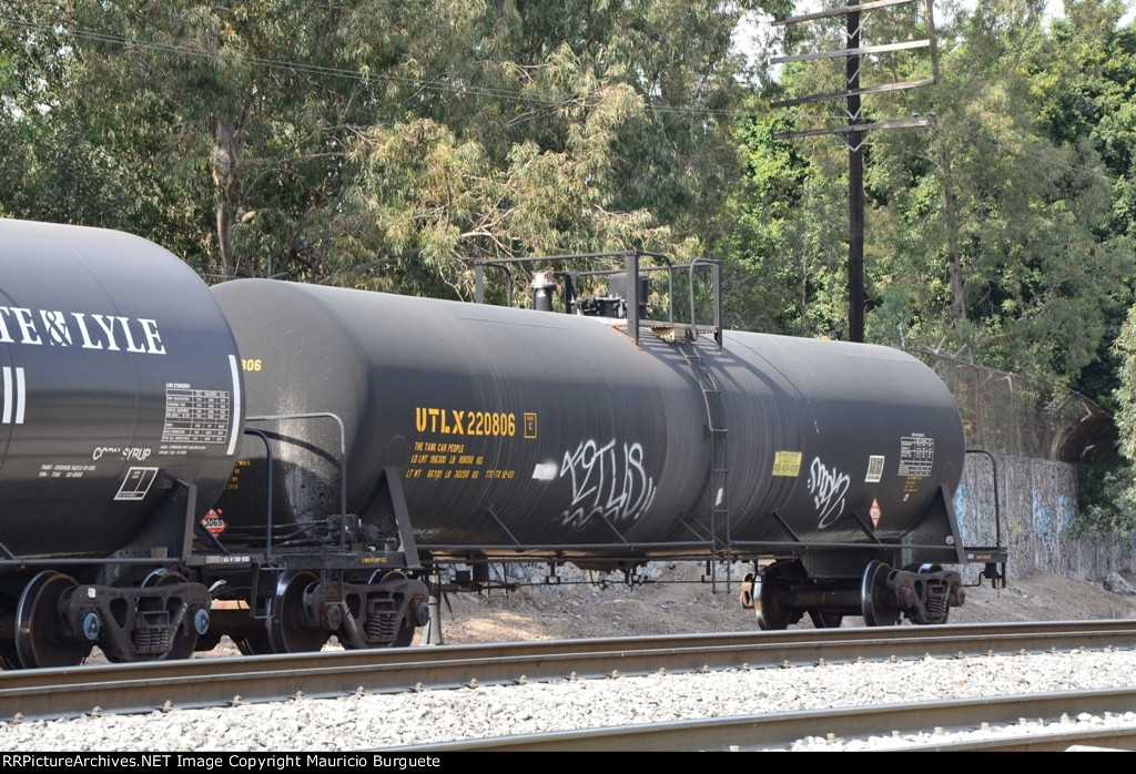 UTLX Tank Car with graffiti