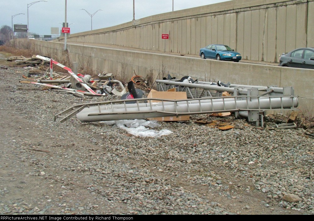 Destroyed Broad Blvd. Crossing Signal