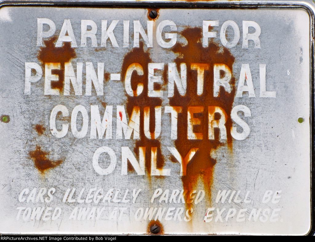 Penn Central parking sign