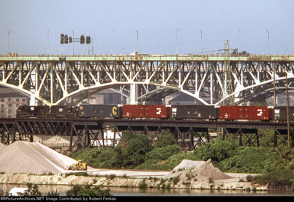 N&W Freight on a Bridge
