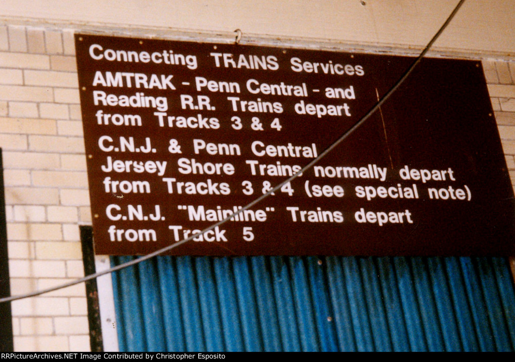 Old Train Info Sign at Newark Penn Station